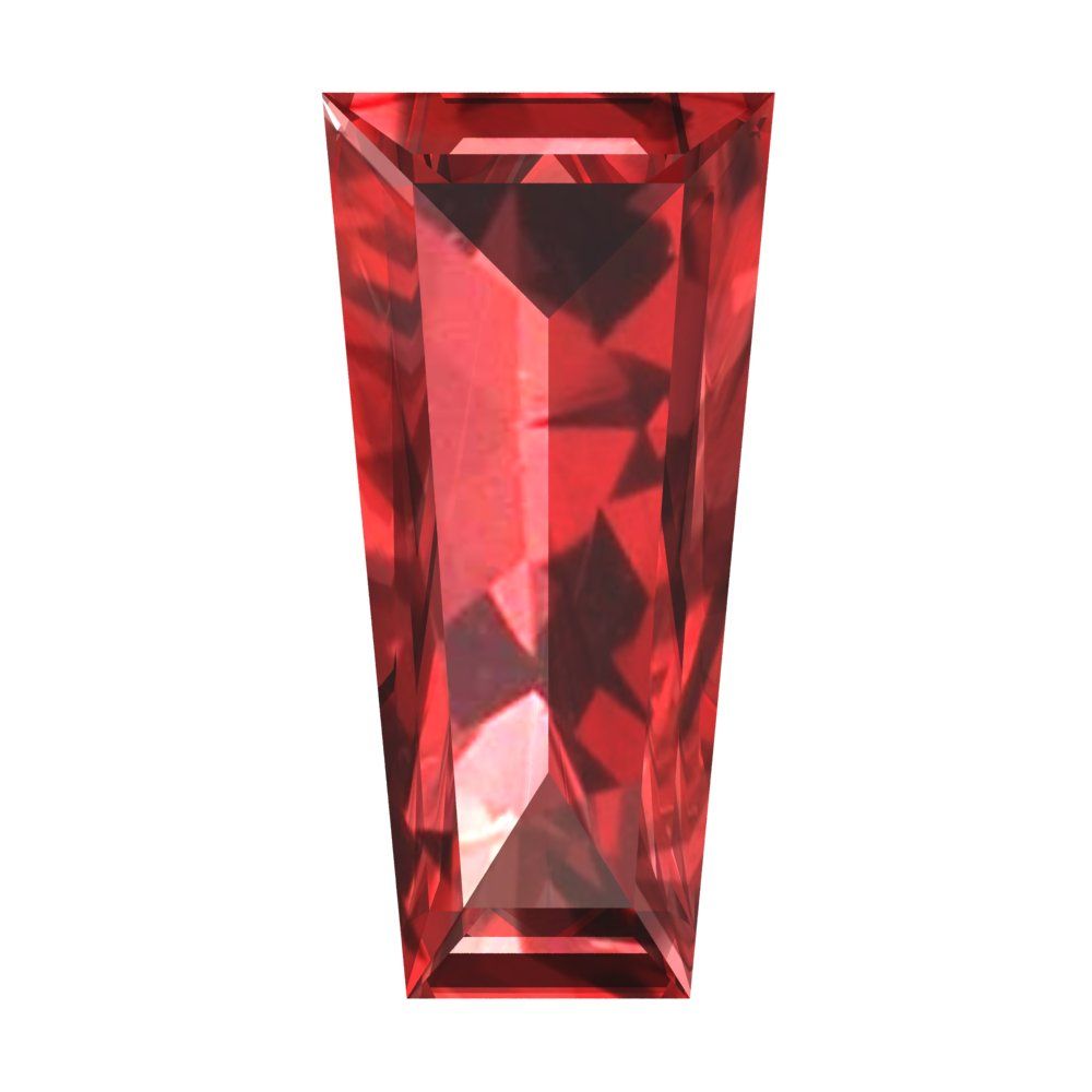 0.25 ct Tapered Baguette Cut VVS1 Natural Red Garnet – ClaraPucci